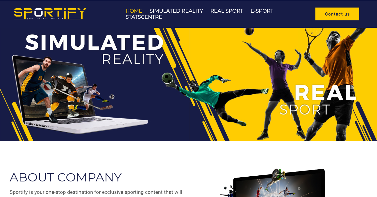 Home Page - Sportify