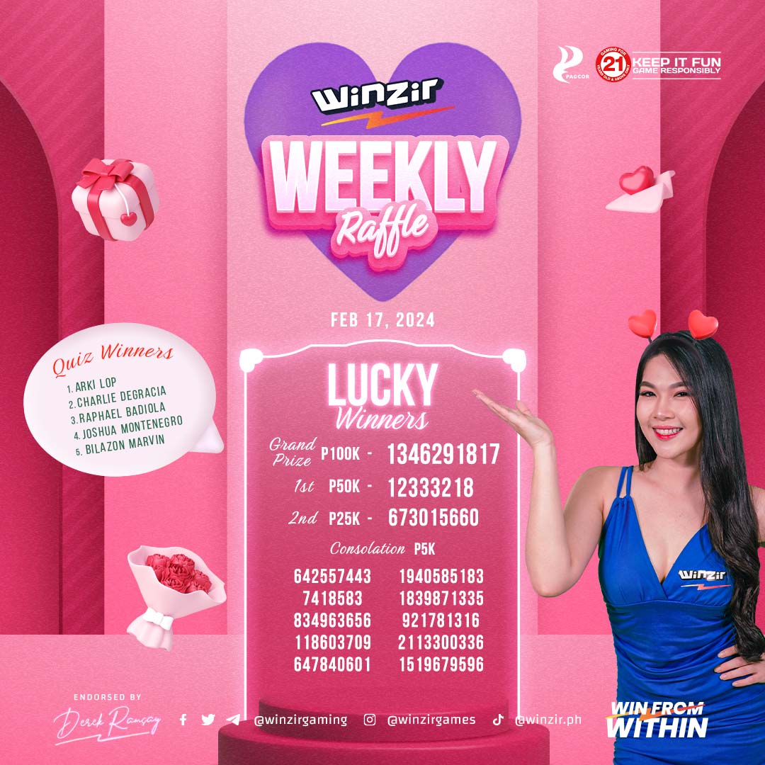 Weekly Raffle Winners | February 17