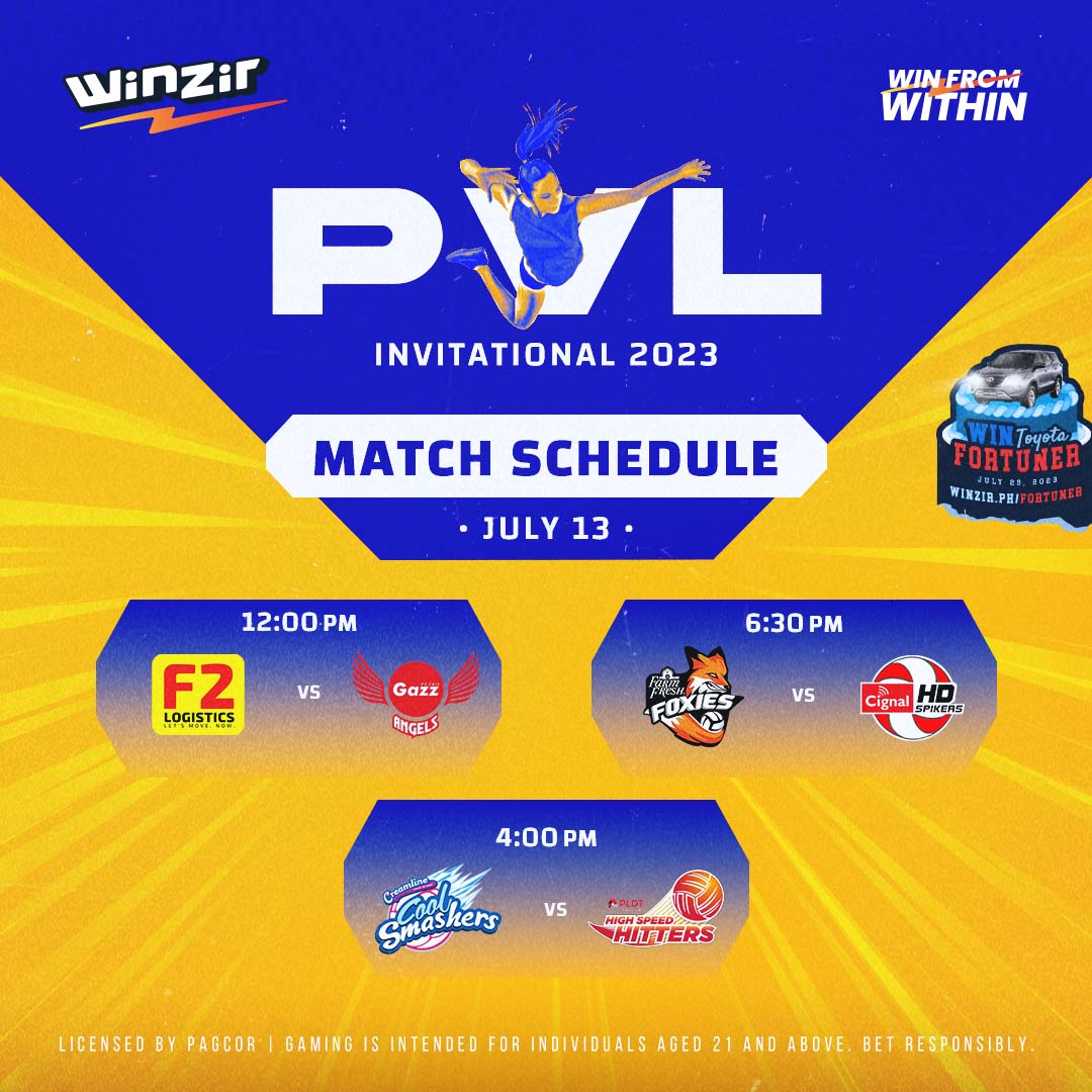 PVL Invitational Match Schedule | July 13