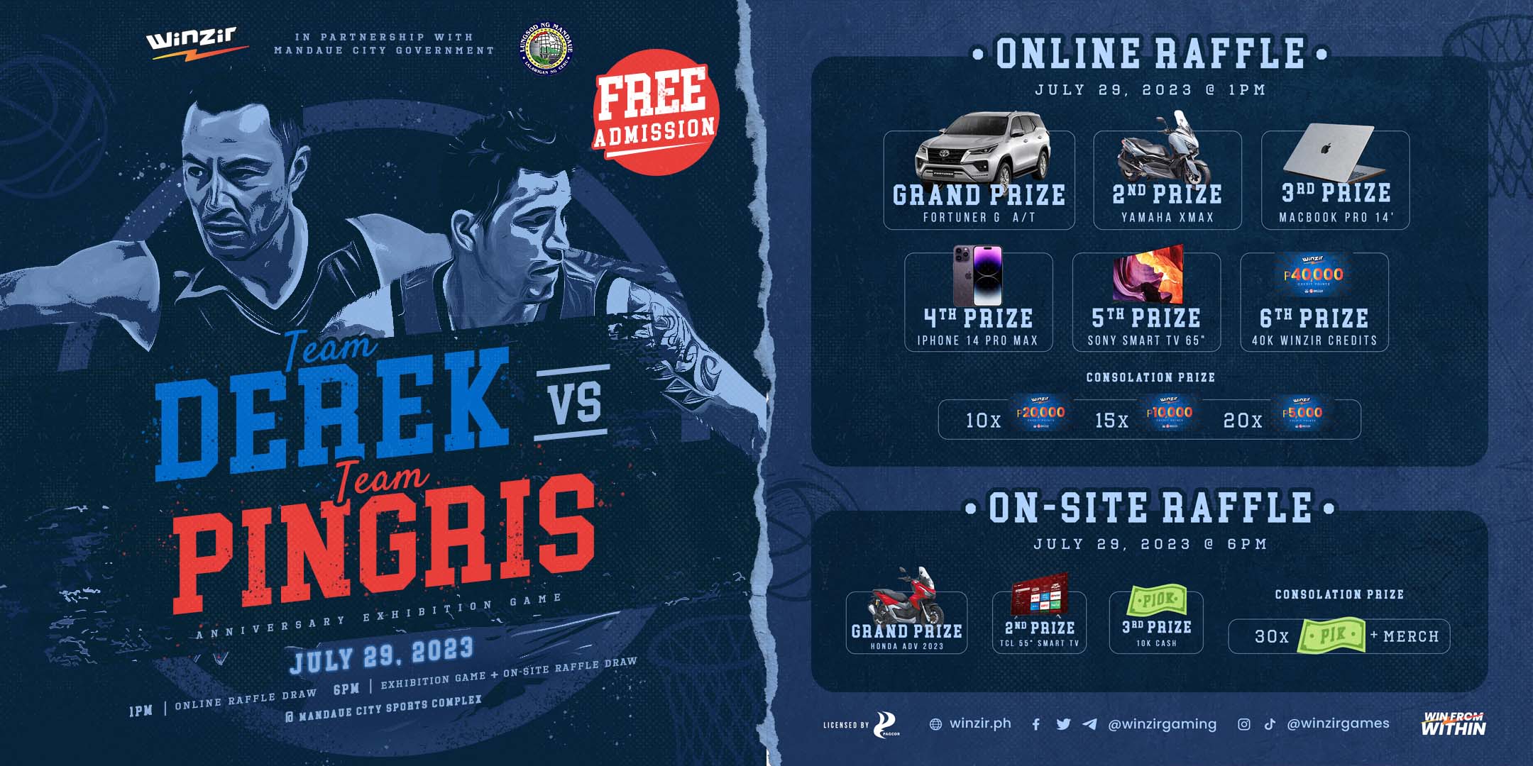 WinZir Anniversary: On-Site and Online Raffle Mechanics