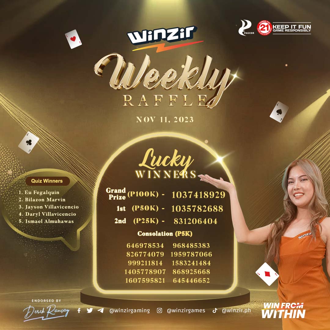 Weekly Raffle Winners | November 11